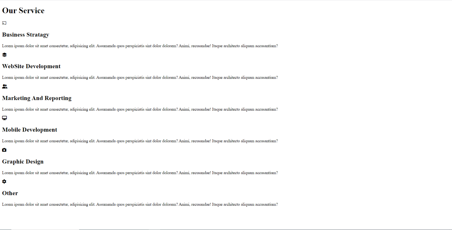 How To Create Our Service Section Using Html And Css